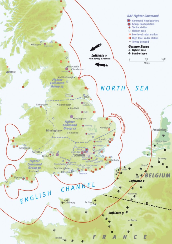 Battle of Britain Map: an Overview | Military History Matters